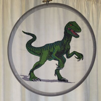 Dinosaur Velociraptor Machine Embroidery Design 7 Sizes - Etsy