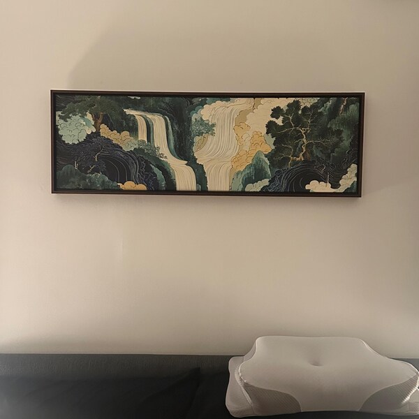 Vintage Spring Meadow Forest Landscape Wall Art, Long Horizontal ...