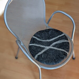 Handmade Wool Chair Pad/ Wool Chair Cushion/ Round Chair Pad/ | Etsy