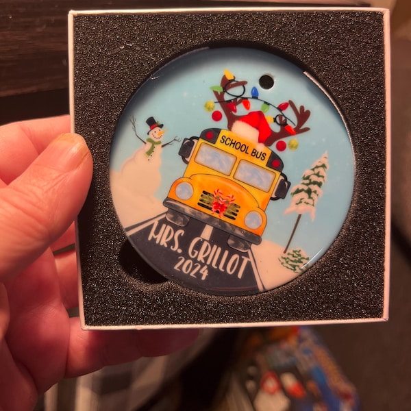 Bus Driver Christmas Ornament - Personalized School Bus Christmas ...