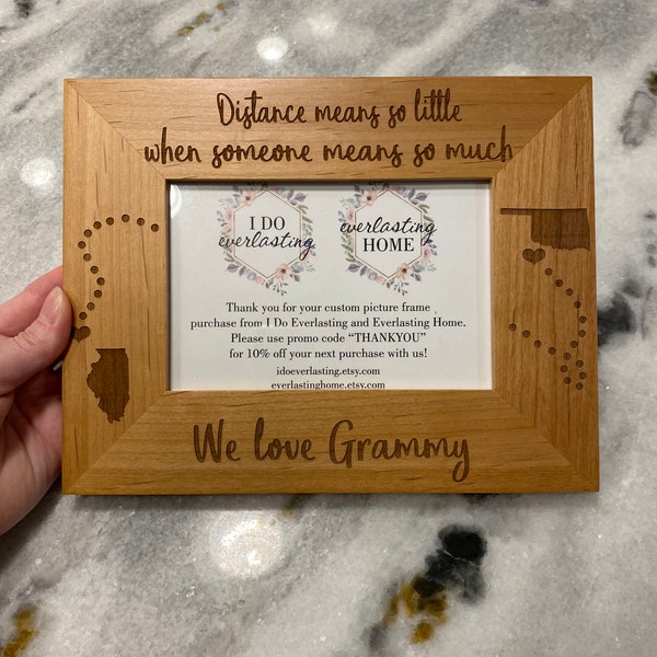 Long Distance Relationship Picture Frame, Gift for Friend, Birthday ...