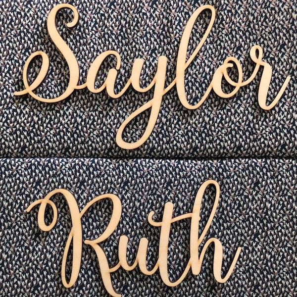 Wood Names Laser Cut Unfinished - Etsy