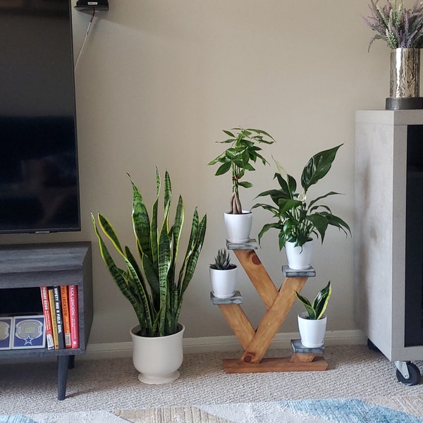 Rustic Plant Stand - Etsy