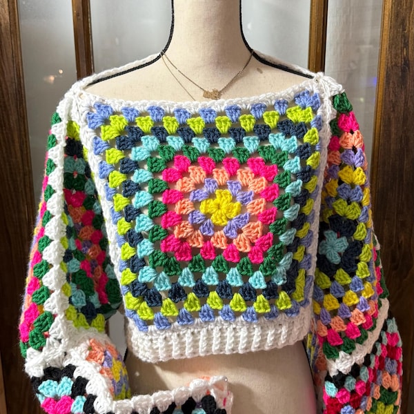 Granny Square Crochet Shrug Pattern: Beginner Friendly (PDF) - Etsy