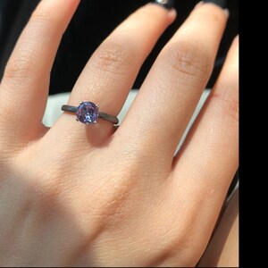 Blue Zircon Ring Promise Ring December Birthstone Silver - Etsy