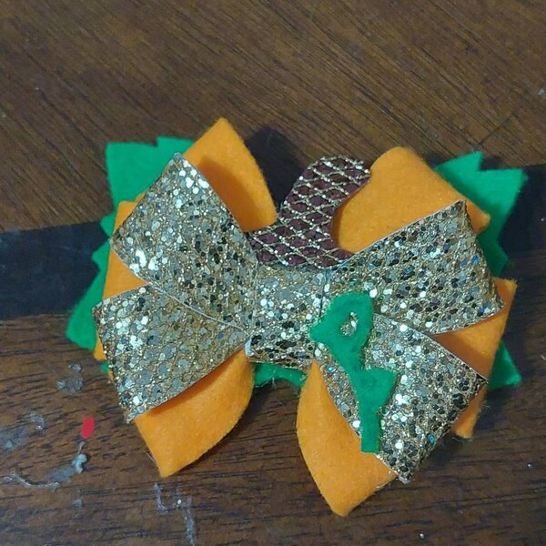 Thanksgiving Pumpkin Bow SVG, Harvest Bow Template , Fall Autumn Hair ...