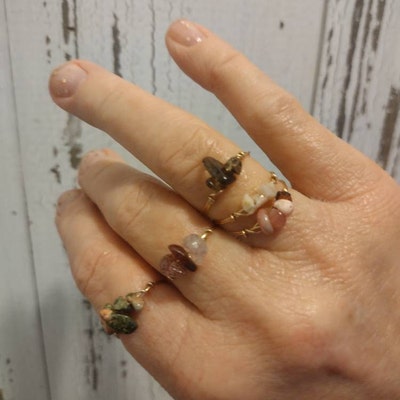 Custom Crystal Ring Handmade With Real Crystals you Choose the Crystals ...