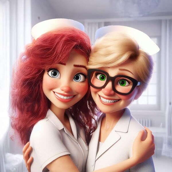Pixar Character Portrait, Digital Custom Portrait From Photo, Pixar ...