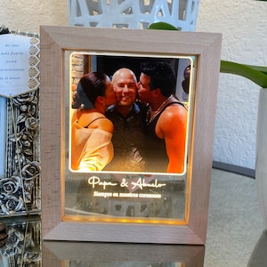 Acrylic Picture Frame With Light, Personalized Stand, Christmas Gifts ...