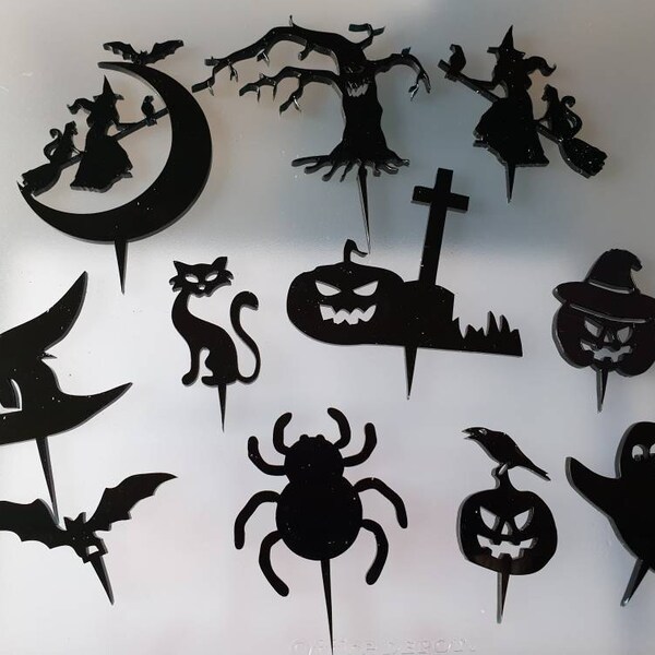 Halloween Cupcake Topper, Set Cupcake Topper, Halloween Pumpkin, Scary ...