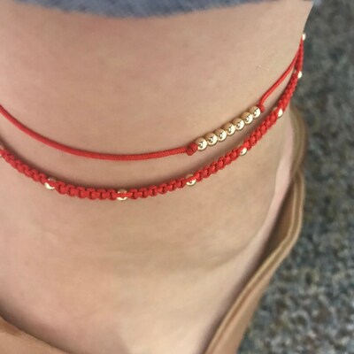 Red String of Fate Red Knot Bracelet Red String Bracelet - Etsy