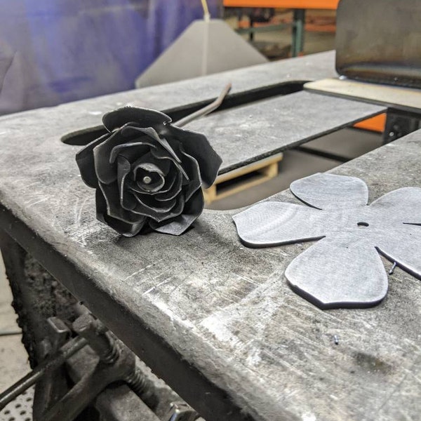DIY Metal Rose // Metal Rose Kit // DIY Welding Kit // Stem Included ...