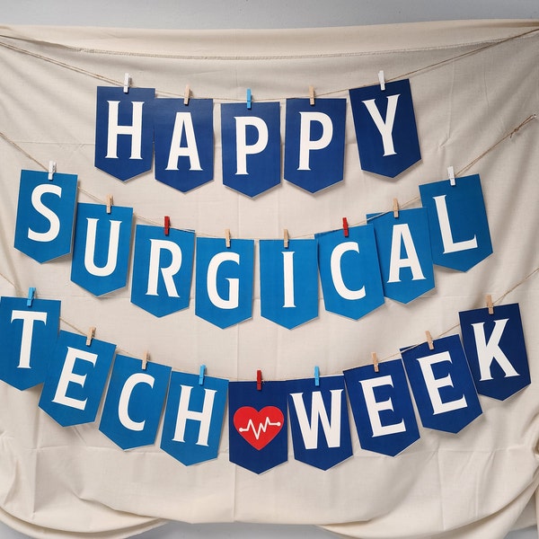 Surgical Scrub Tech Printable Sign, Happy Surgical Scrub Tech Week ...