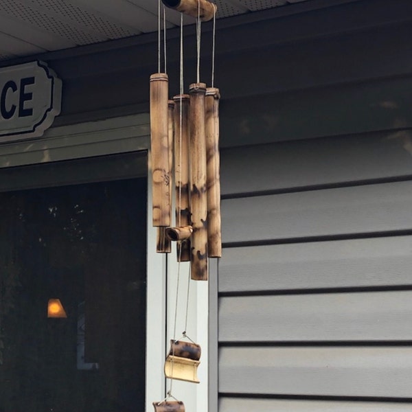 Natural Bamboo Wind Chimes, Durable Exotic Tropical Beach Gift for Zen ...