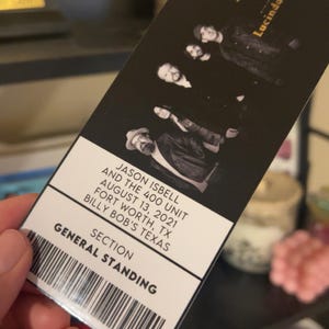 Physical Ticket Custom Personalized Laminated Concert Event Ticket ...