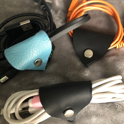Leather Cord Wraps, Cord Tacos, Cable Wraps, Earbud Wraps, Leather ...