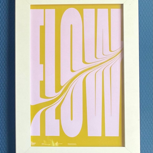 Flow Typography Poster | Font Illustration | Bold Letter Wall-art Print ...