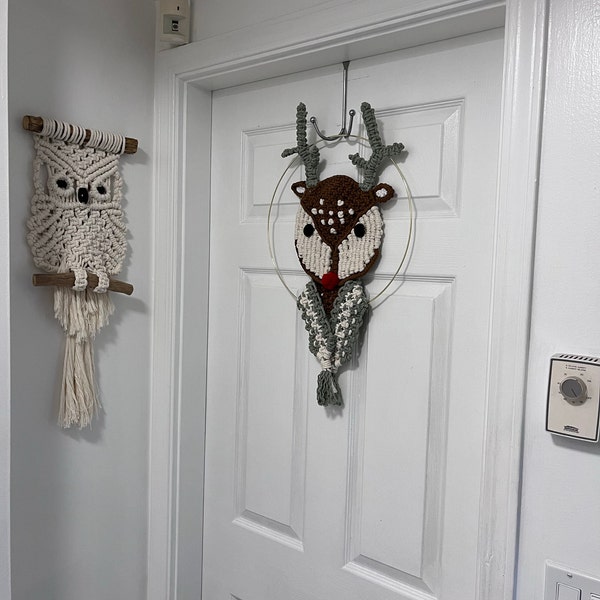 Christmas Macrame Reindeer PDF Tutorial, DIY Spring Deer Pattern ...