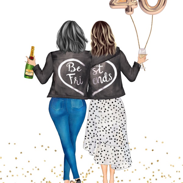 40th Birthday Best Friend, 40 Years of Being Fabulous, 40 Birthday Gift ...