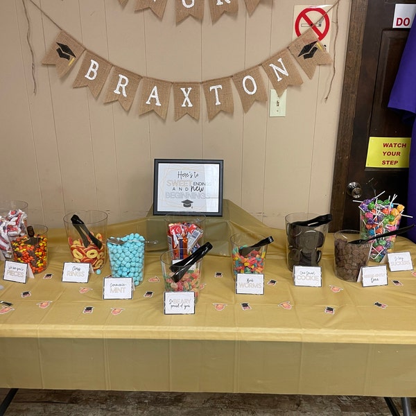 Graduation Candy Buffet Labels, Digital Candy Bar Grad Party Graduation ...