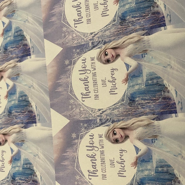 Elsa White Dress Frozen Birthday Party Favor Tags Elsa Frozen Gift ...