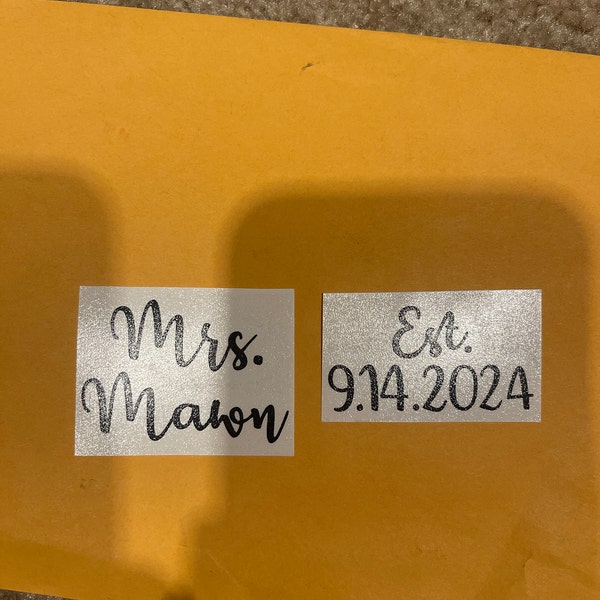 Custom Wedding Shoe Decal - Surname & Date Bridal Shoe Sticker ...
