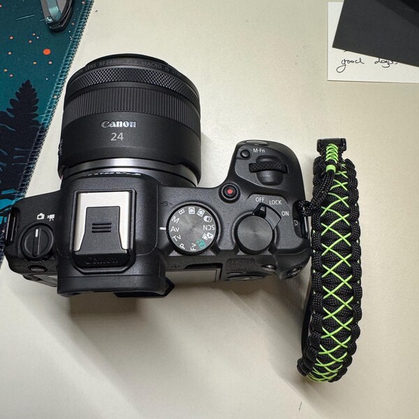 Paracord Camera Strap, Snake Knot, Leather Detail, Mirrorless Camera ...