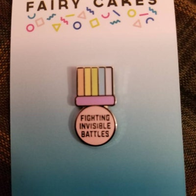 Fighting Invisible Battles Medal Enamel Pin Badge Adult Achievement ...