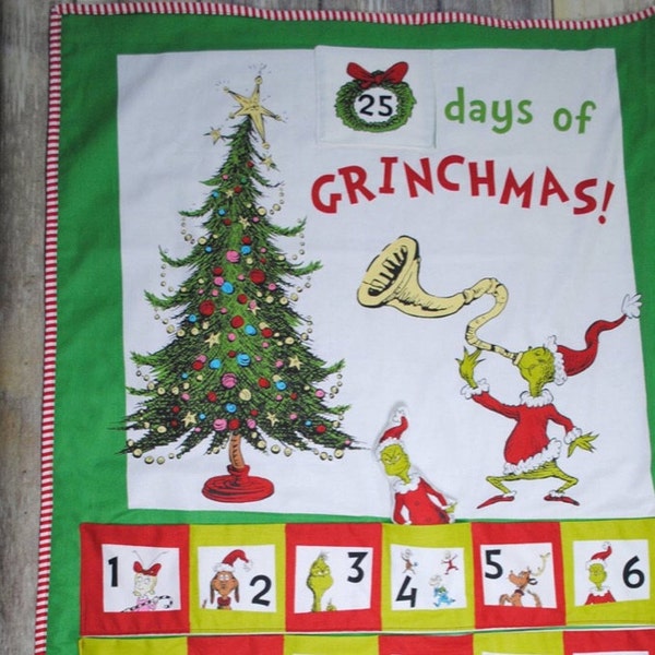 The Grinch Advent Calendar Panel From Dr Seuss's How the Grinch Stole ...
