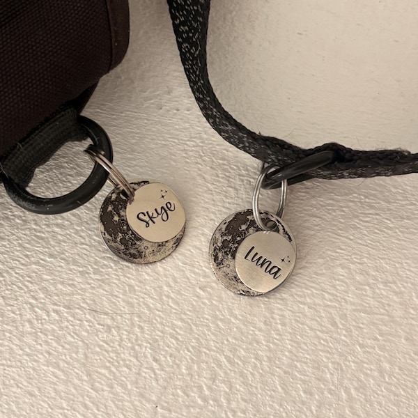 Brass Dog Tag, Personalized Brass Pet ID Tag, Custom Cat Tag, Unique ...