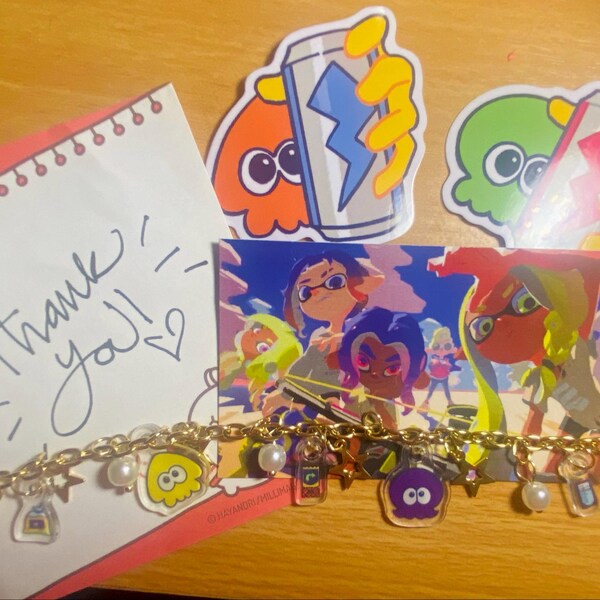 Pearl, Marina, Agent 8, & Acht - Acrylic Holographic Star Keychain ...