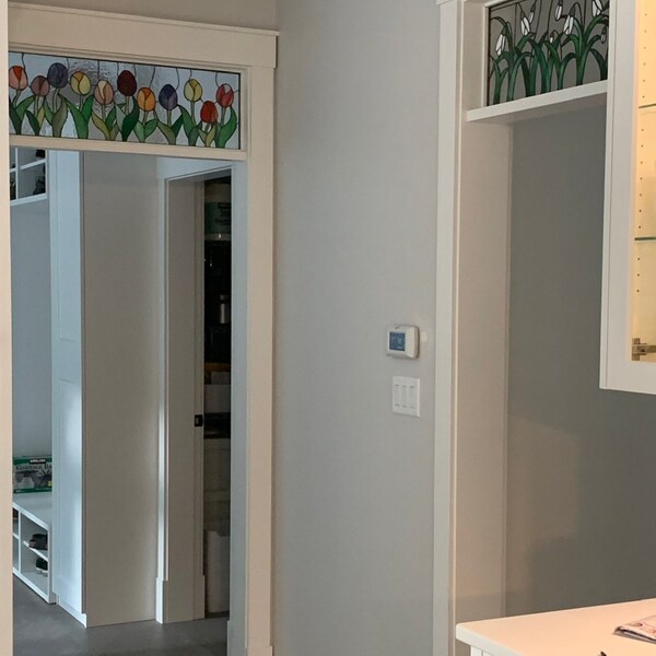 Hundertwasser Inspired Whimsical, Multicolor, Mushrooms 3 Stained Glass ...