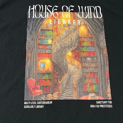 House of Wind Library Velaris ACOTAR Illustrated Art Licensed Shirt ...