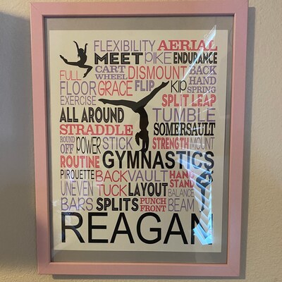 Gymnastics Word Art Poster Gymnastics Gift Gift for - Etsy