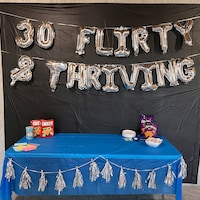30 Flirty and Thriving Balloon Banner: 30th Birthday Party Decor - Etsy ...
