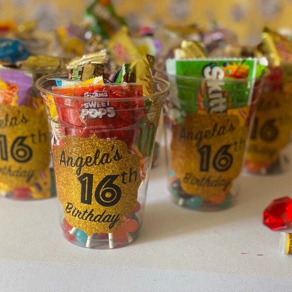 Sweet Sixteen Cups, Sweet 16 Cups, Sweet 16 Drinkware, Sweet 16 Favors ...