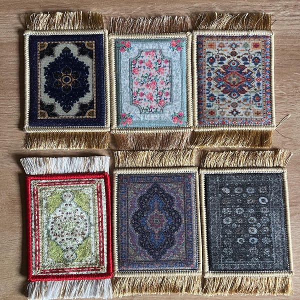 Coasters, Beautiful Turkish Carpet Coasters, Persian Rug Coasters, Mug ...