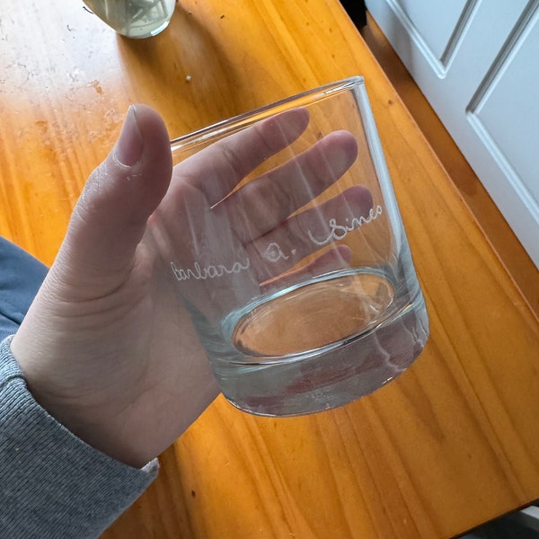 Hidden Handwriting Message Whiskey Glass Customized - Personalized ...