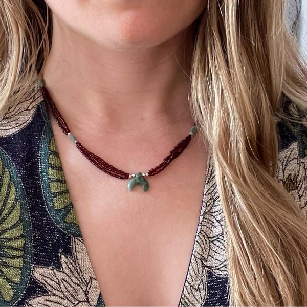 Ancient Egyptian Silver and Turquoise Beaded Chain Necklace , Handmade ...