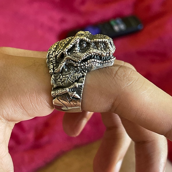 T-rex Ring, Dinosaurs Ring, Jurassic Park Ring, Biker Ring, Man Ring ...