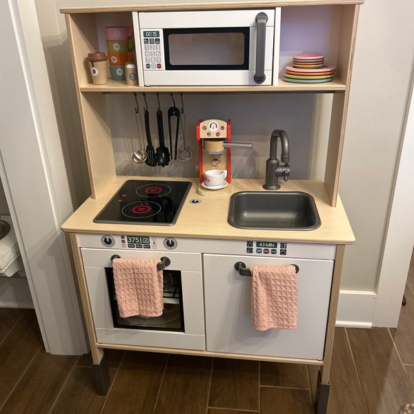 Play Kitchen Stickers Decal Set, Mix and Match, Fits on Ikea Duktig ...