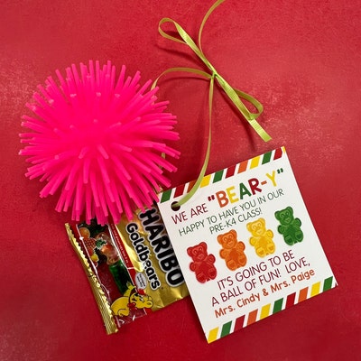 Editable Gummy Bear Back to School Treat Tag, Teacher to Students ...