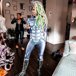 Cyborg Costume Women Armour Costume Women Rave Bodysuit - Etsy