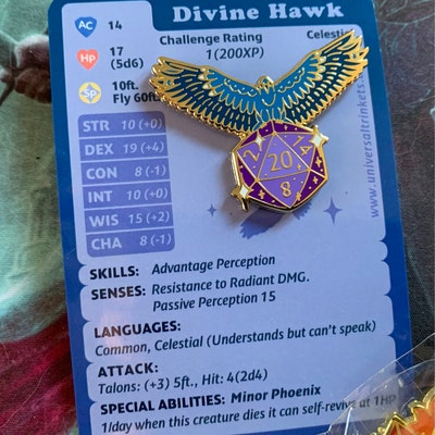 DND/TTRPG D20 Otter Enamel Pin - Etsy