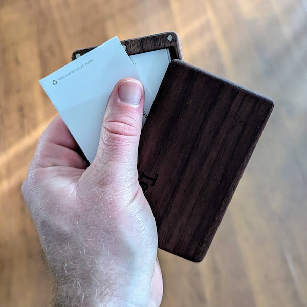Business Card Holder Unique Customizable Wooden Card Case for Corporate ...