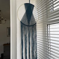 Blush Pink Macrame Wall Hanging, Dreamcatcher on 25cm Copper or Matt ...