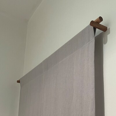 36 Oak Noren Rod Set, With Holders - Etsy