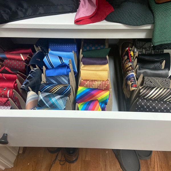Tiespools, Tiestorage, Tie Organization, Tie Drawer Organizer, Storage ...