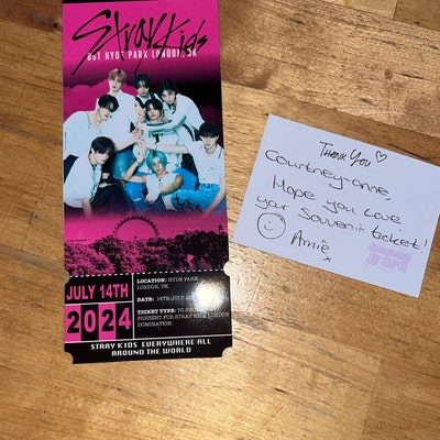 Stray Kids Ticket Souvenir BST Hye Park Festival Inspiration - Etsy