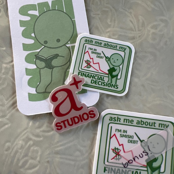 Smiski Debt Sticker - Etsy